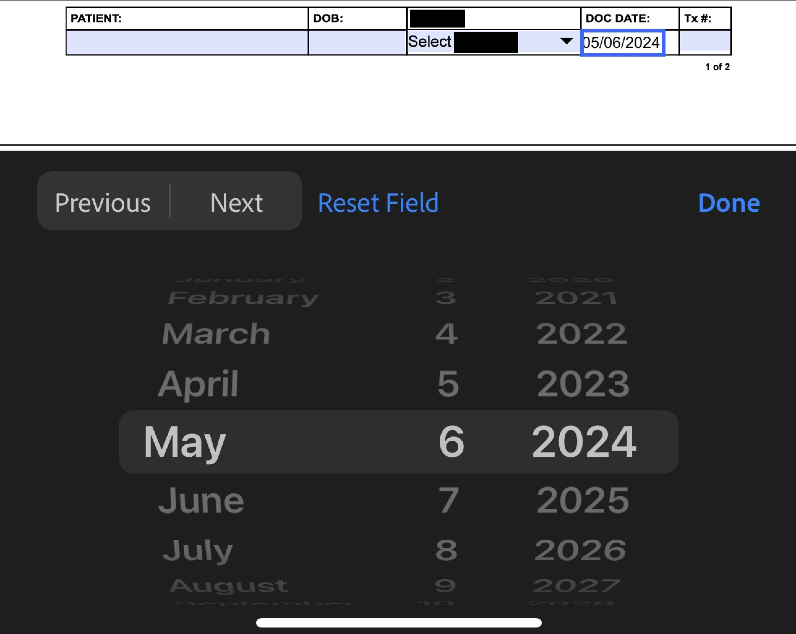 Drop-down calendar shows in preview, but not once ... - Adobe Product Community - 14595970