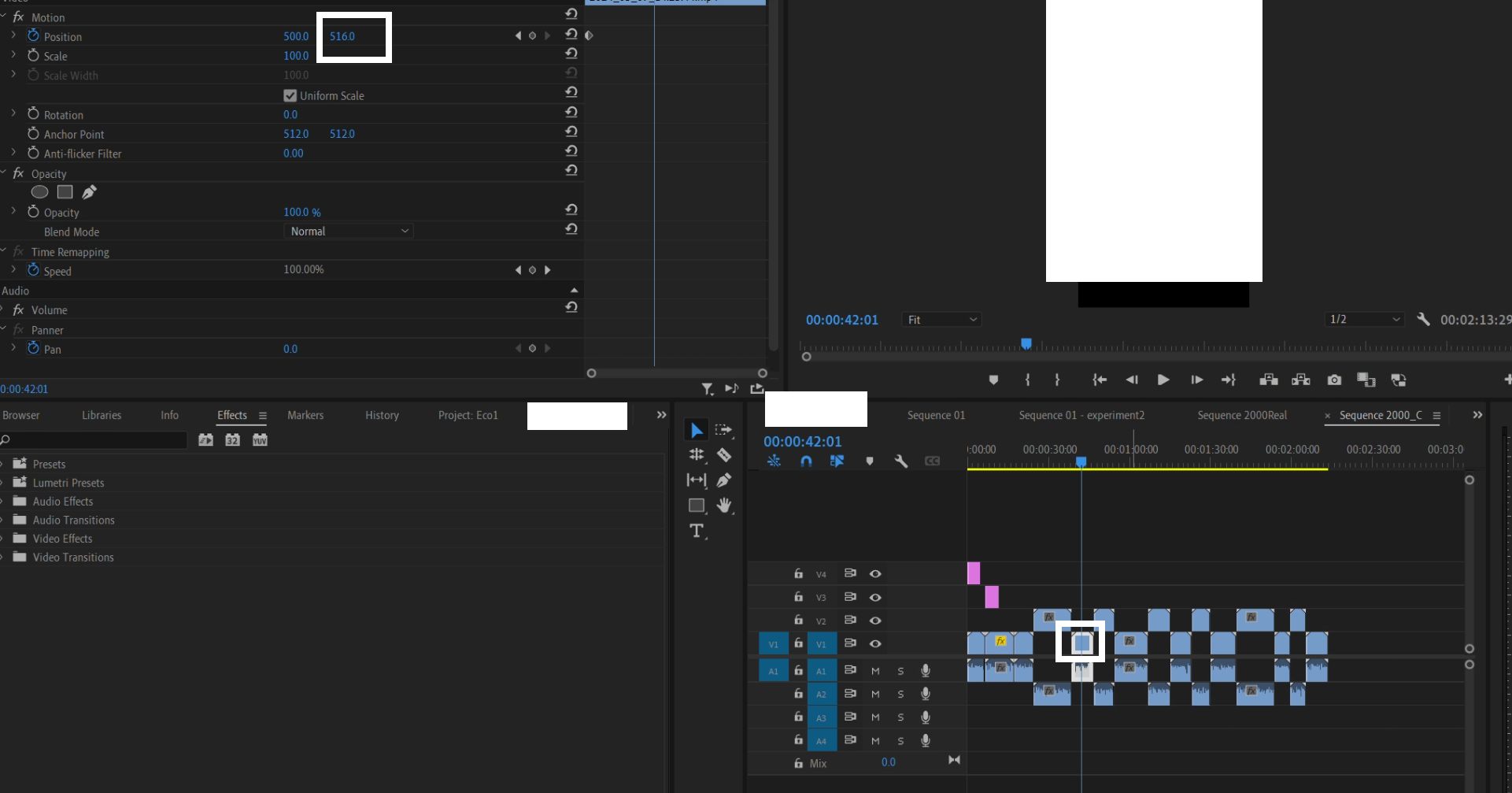 Solved: How to adjust the POSITION of all clips to a certa... - Adobe ...