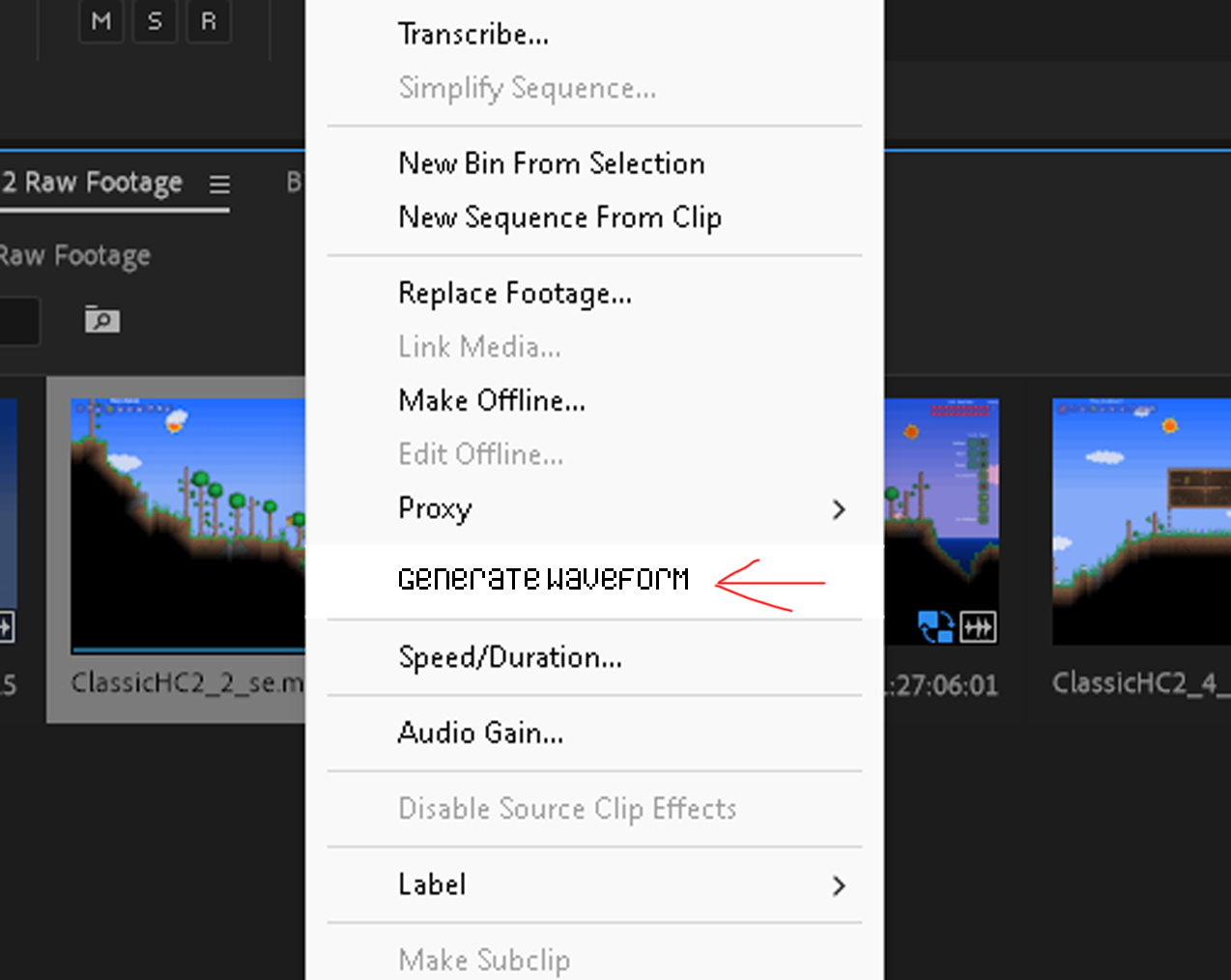 Add a way to generate peak files for specific clip... - Adobe Product ...