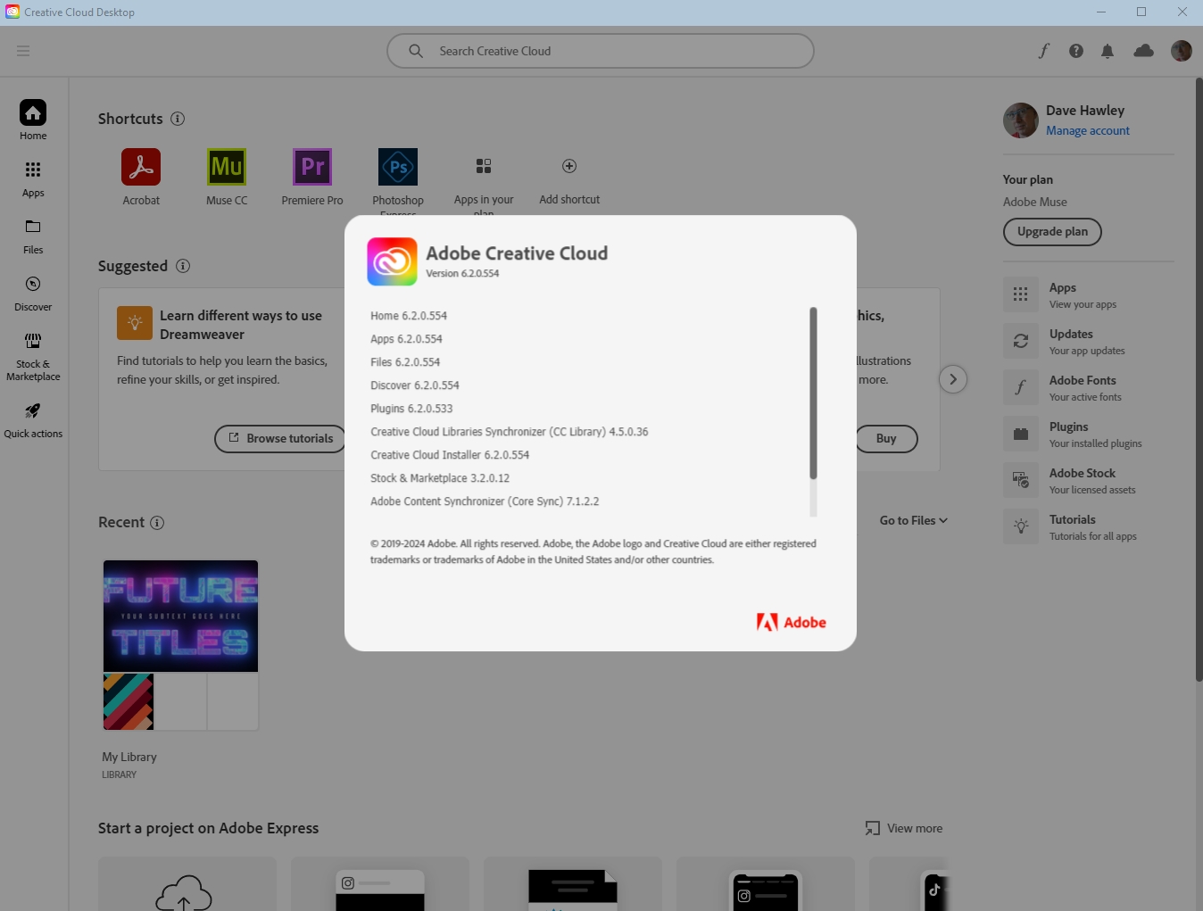 Solved: Muse not running after Creative Cloud Desktop app ... - Adobe Product Community - 14311465