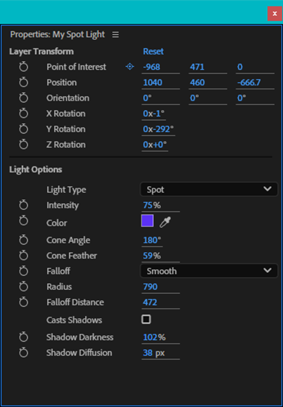 Camera and Light Options now available in the Prop... - Adobe Product ...