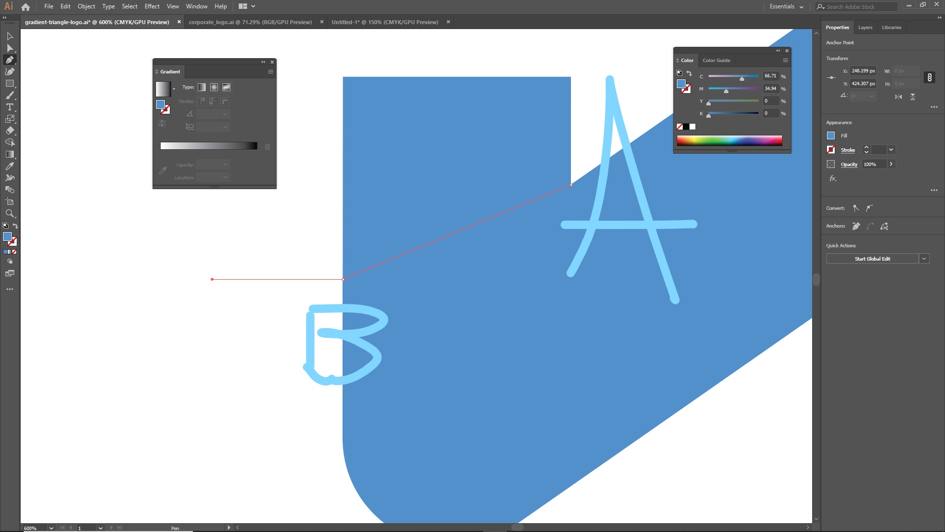 Solved: Pen Tool | No curved line in between the first tw... - Adobe ...