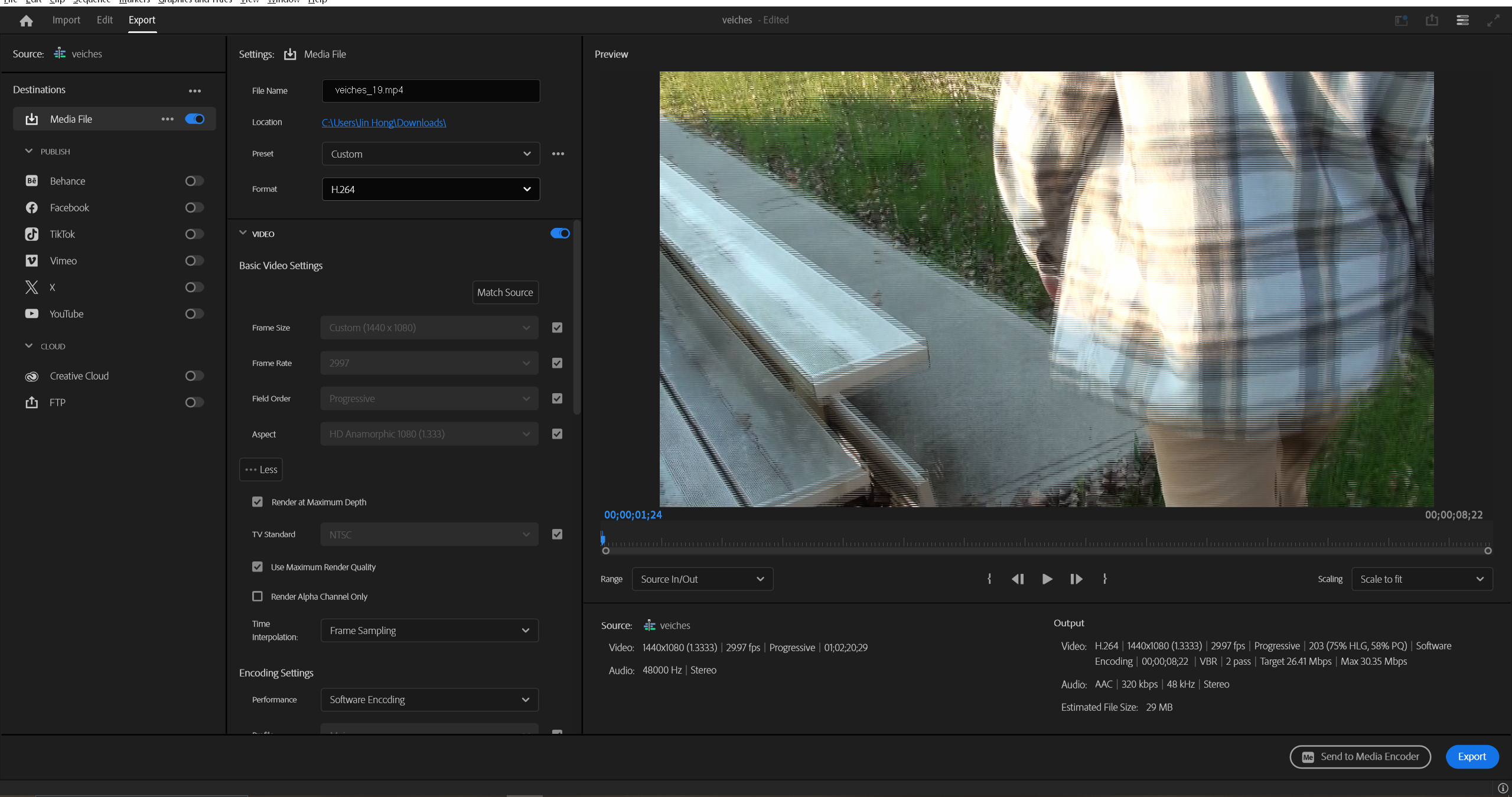 Trying to create interlaced effect from 60i footag... - Adobe Product ...