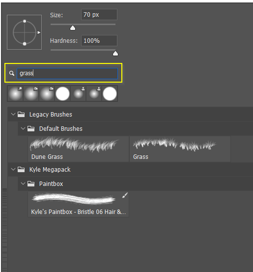 Re: Finding a simple grass brush - finding the old... - Adobe Product ...