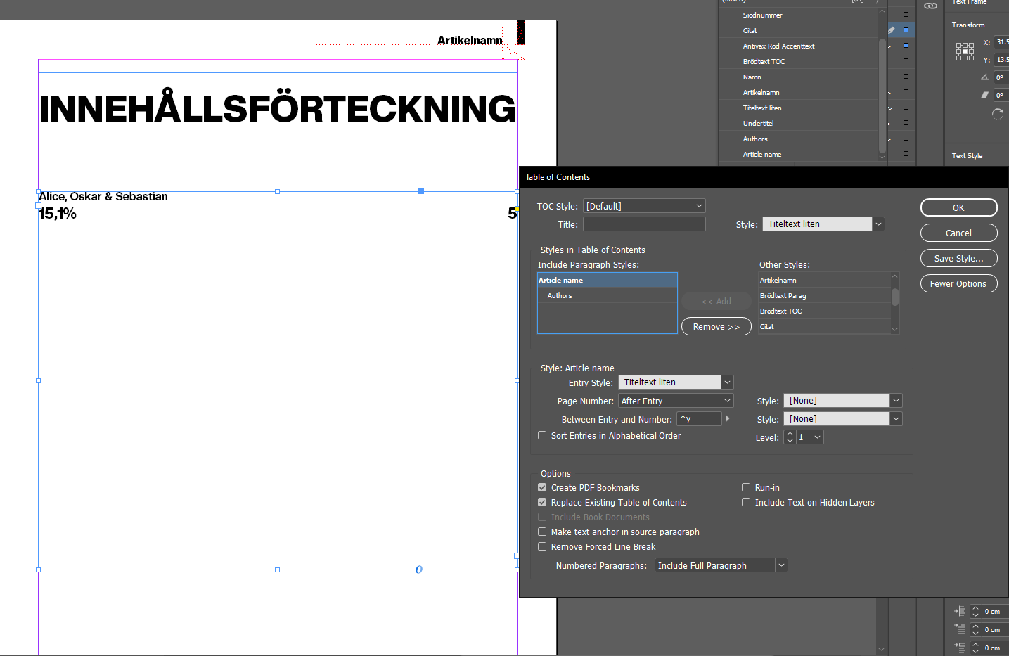Solved: Table of Contents levels don't abide? - Adobe Product Community - 14627423