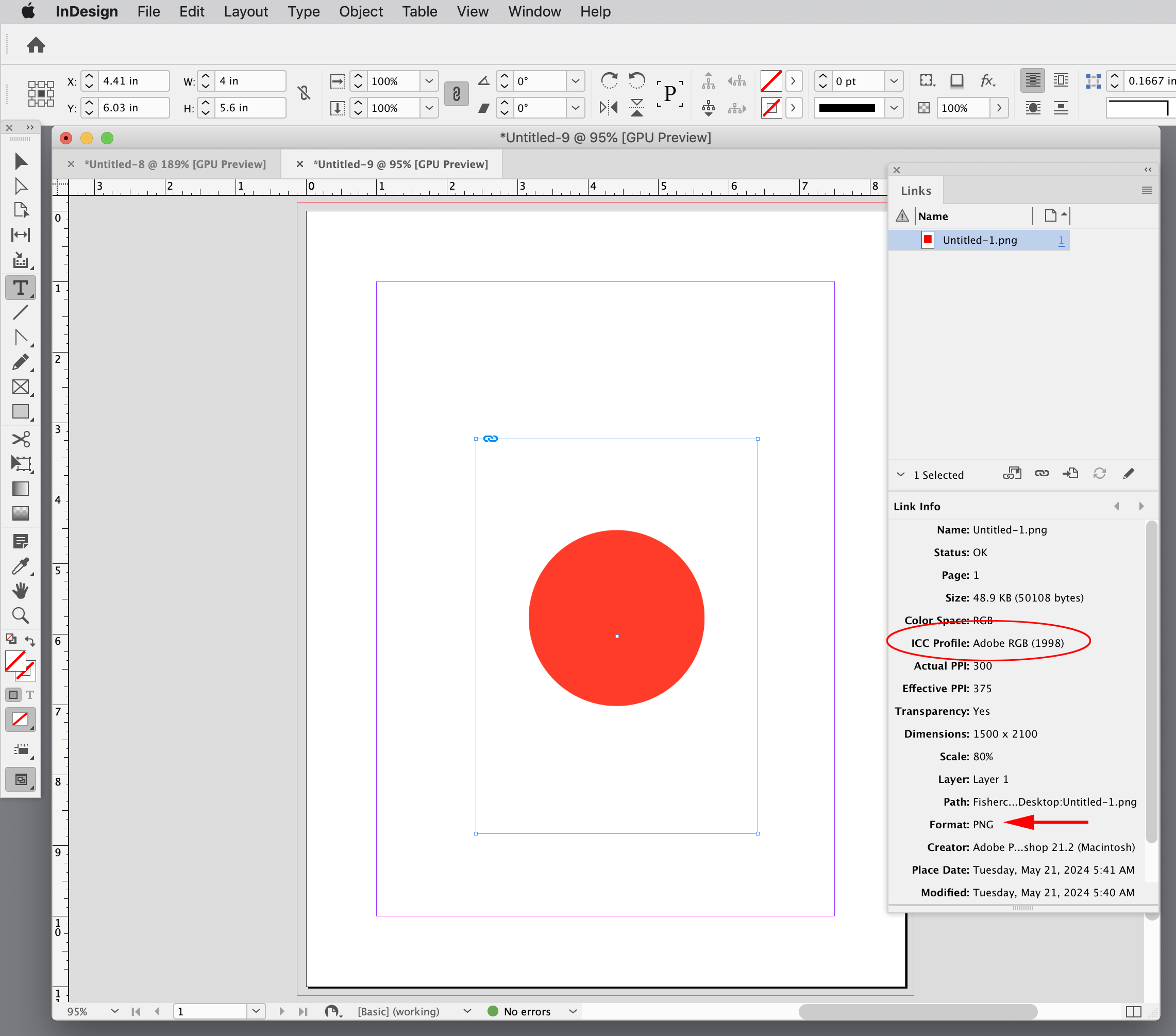 PNG appears different in Indesign compared to Illu... - Adobe Product ...