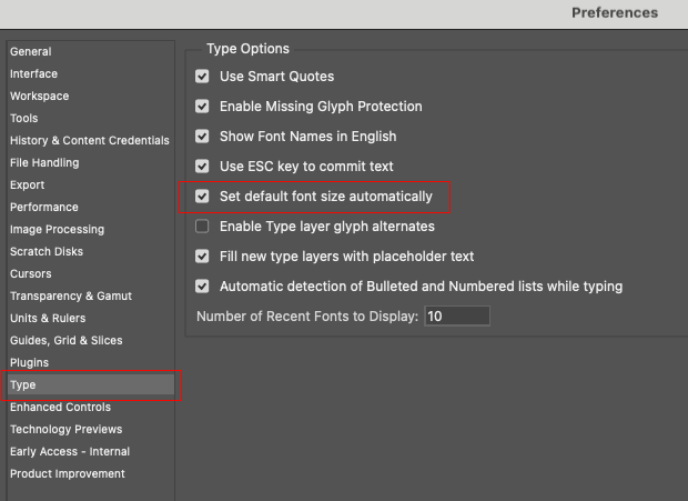 P: Text size isn't being remembered between docume... - Adobe Community ...