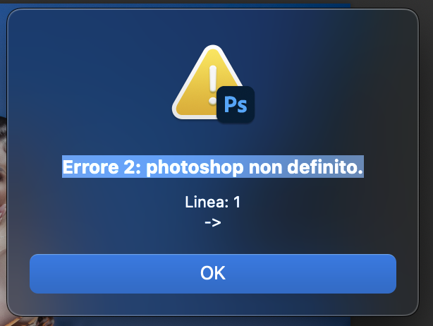 Errore 2: photoshop non definito. - Adobe Community - 14633659