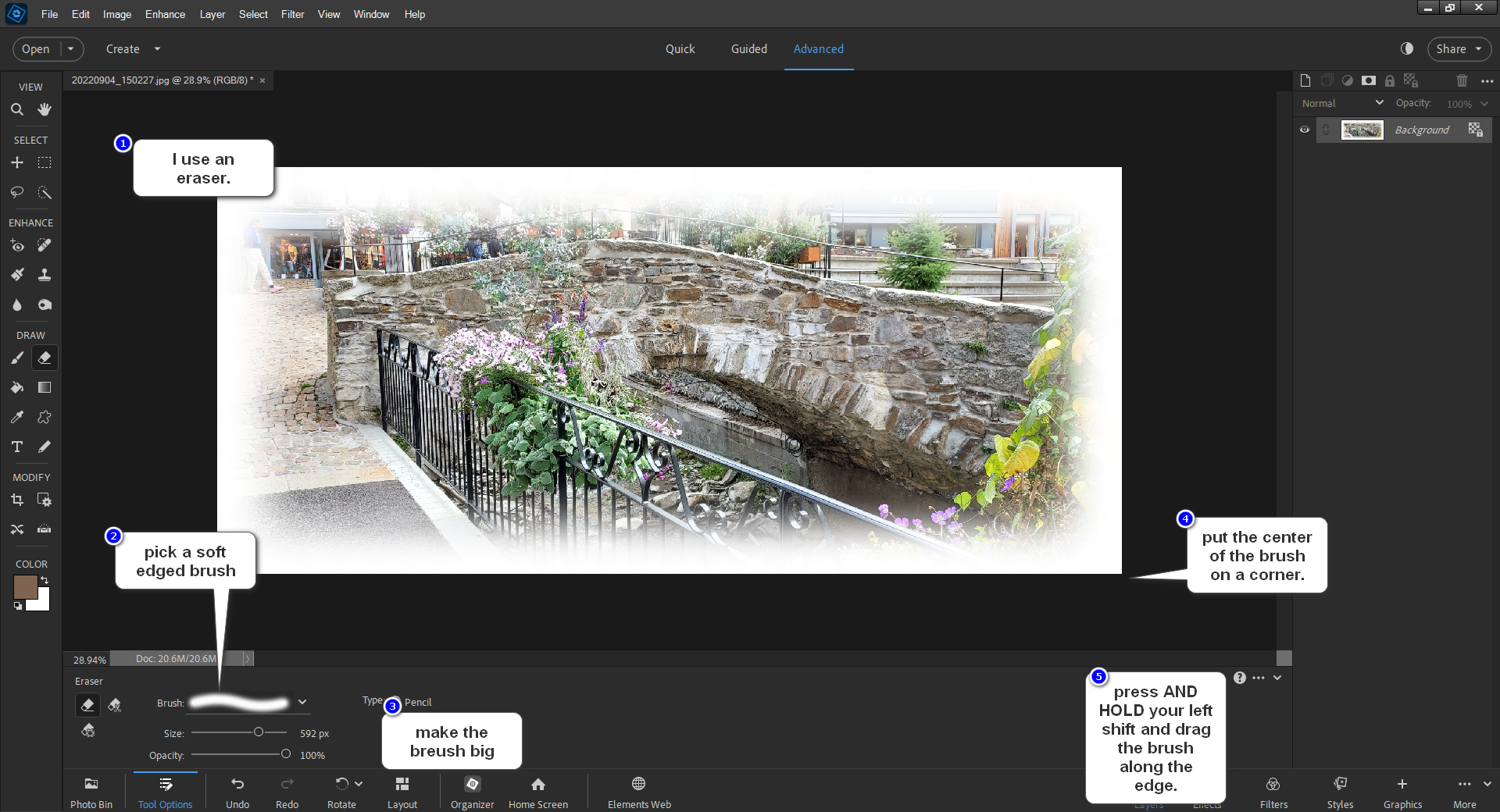 Fading the edges of an image - recreating necessar... - Adobe Community ...