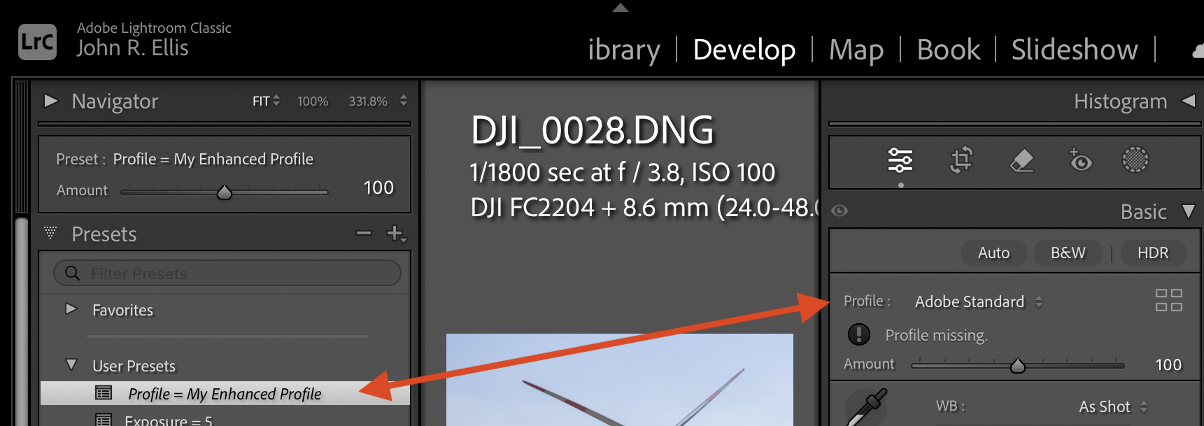 Re: Can't add ACR Profile to DJI DNG - Adobe Product Community - 14638849