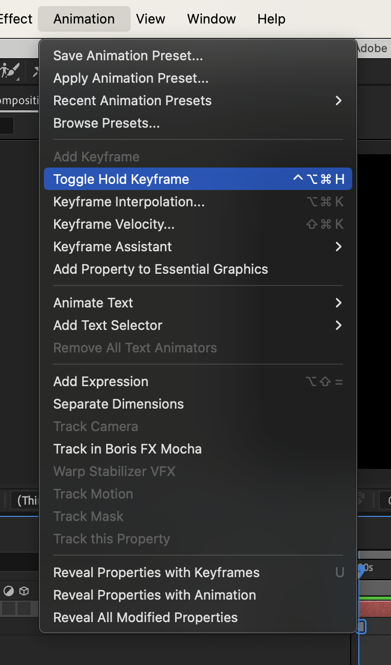 Remove tween between keyframes to hide and show im... - Adobe Product Community - 14642677