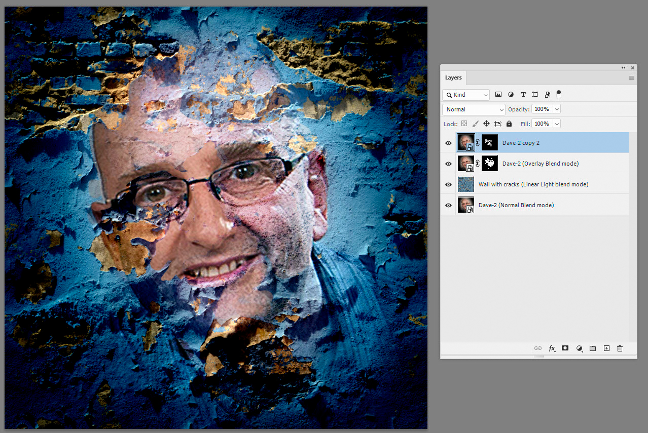 Cracked/peeling paint over face question - Adobe Community - 14646769