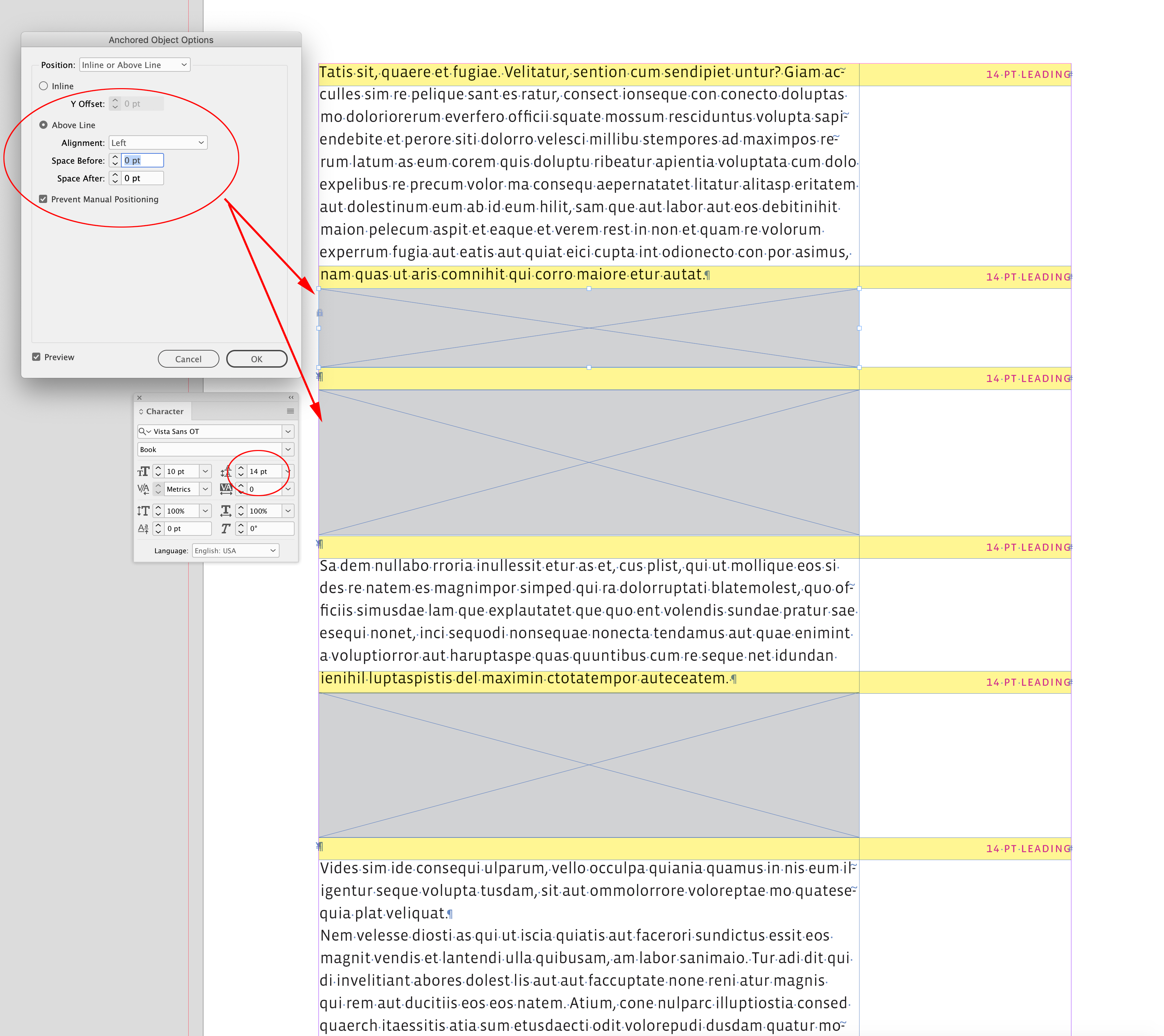 Controlling spacing after in-line placed InDesign ... - Adobe Product ...