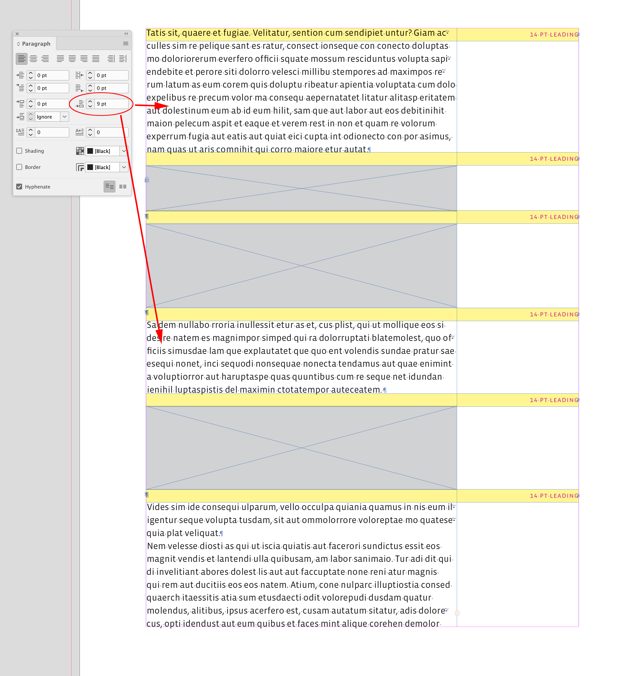 Controlling spacing after in-line placed InDesign ... - Adobe Product ...