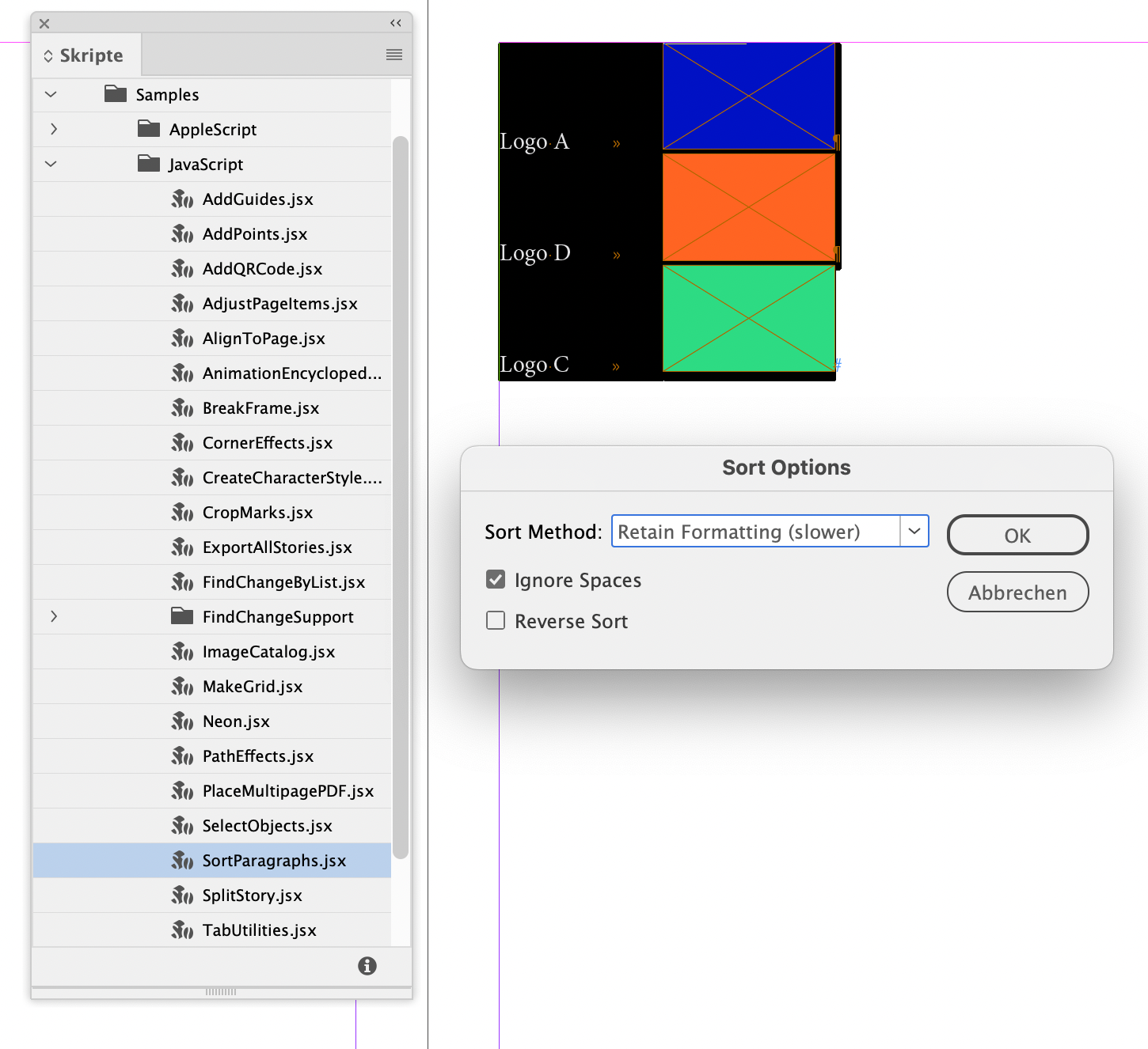 Automatische Sortierung/ arrange Logos - Adobe Community - 14657387