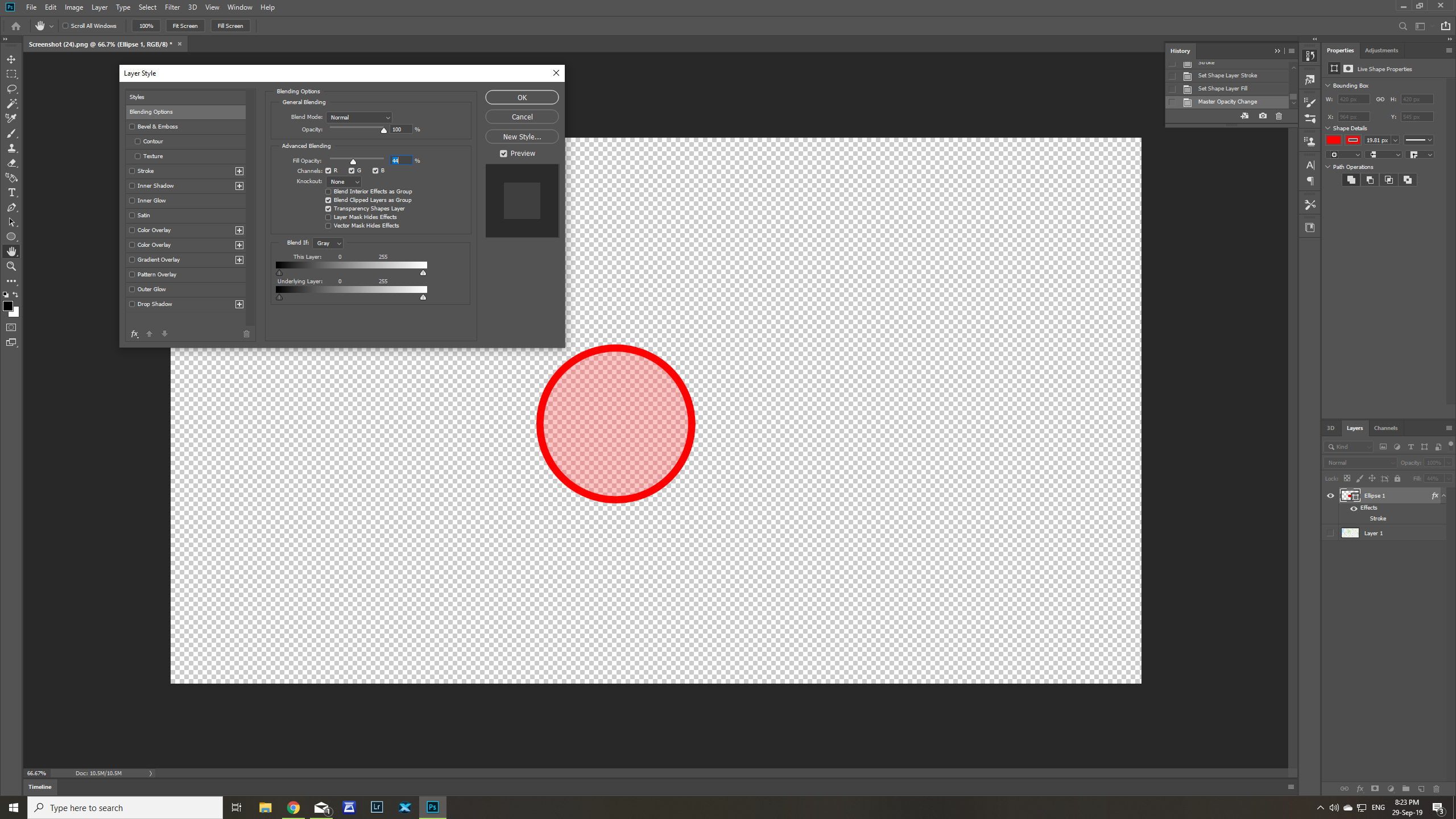 Can't create a filled circle with different opacit... - Adobe Product ...