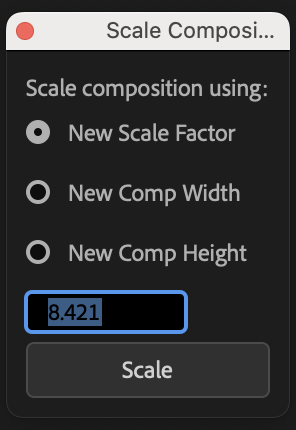 Scale Composition Script text input has a dark bac... - Adobe Community ...