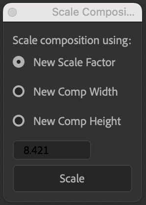 Scale Composition Script text input has a dark bac... - Adobe Community ...