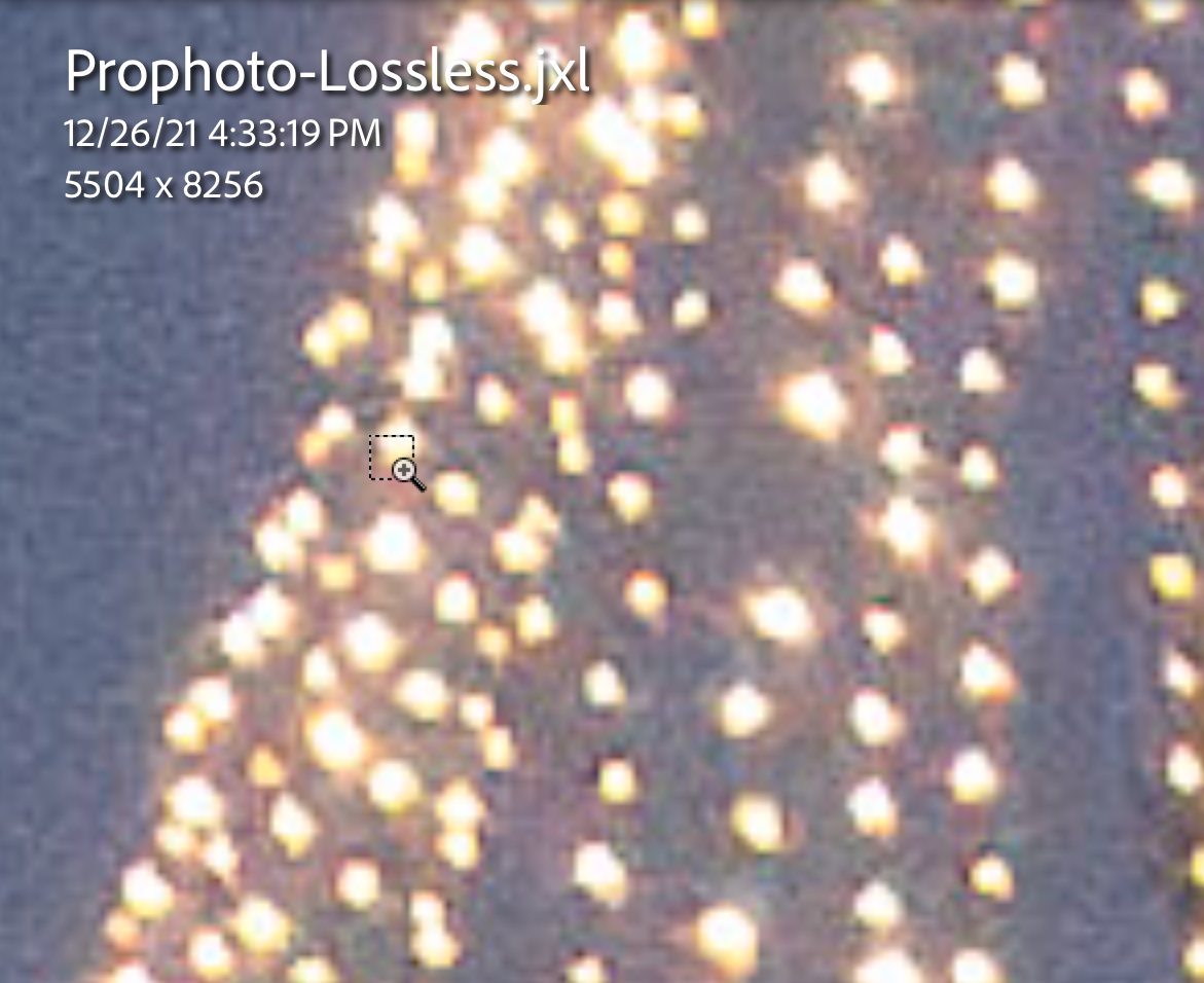 Color artifacts in JPEG XL ProPhoto RGB - Adobe Community - 14678954