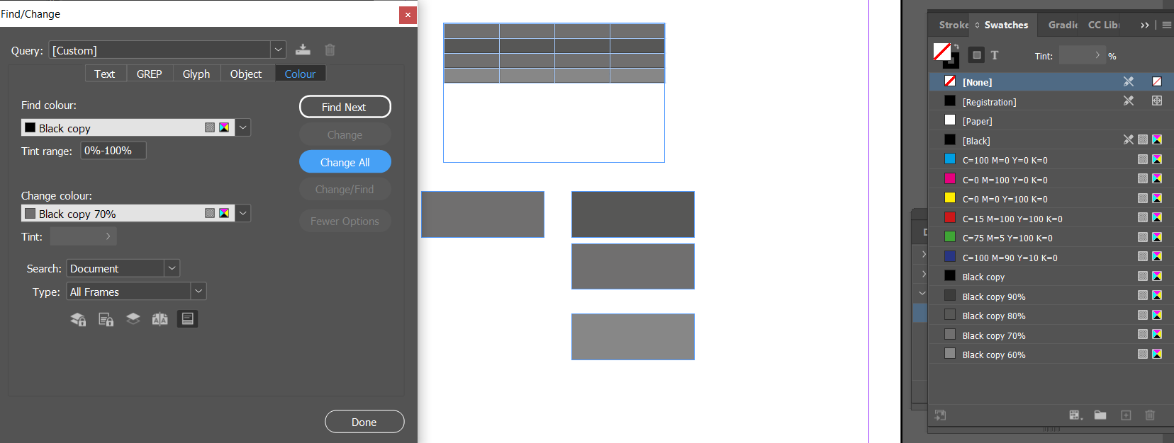 InDesign can't find a color tint in the cell when ... - Adobe Product ...