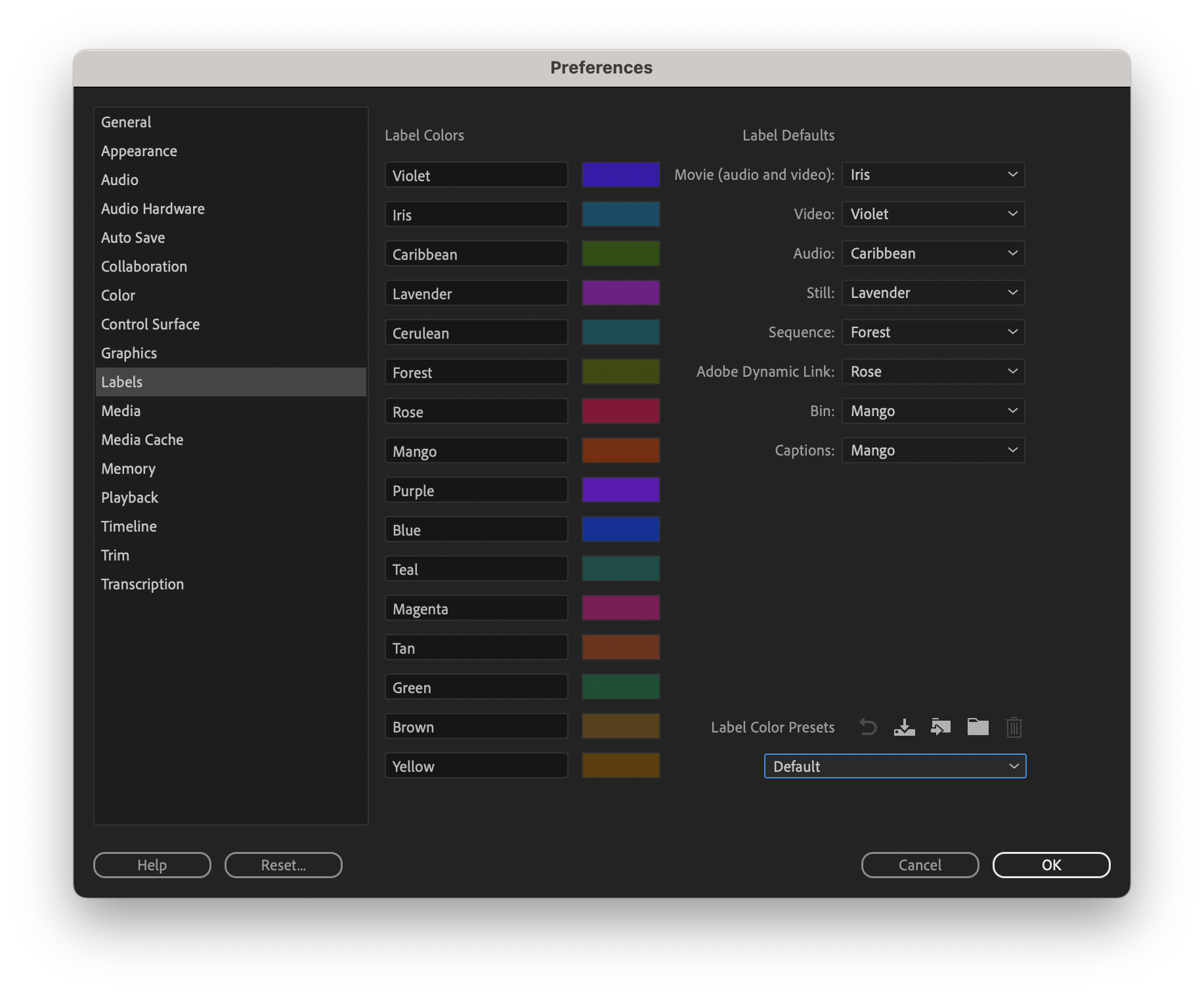 Colour Labels - Adobe Product Community - 14687455
