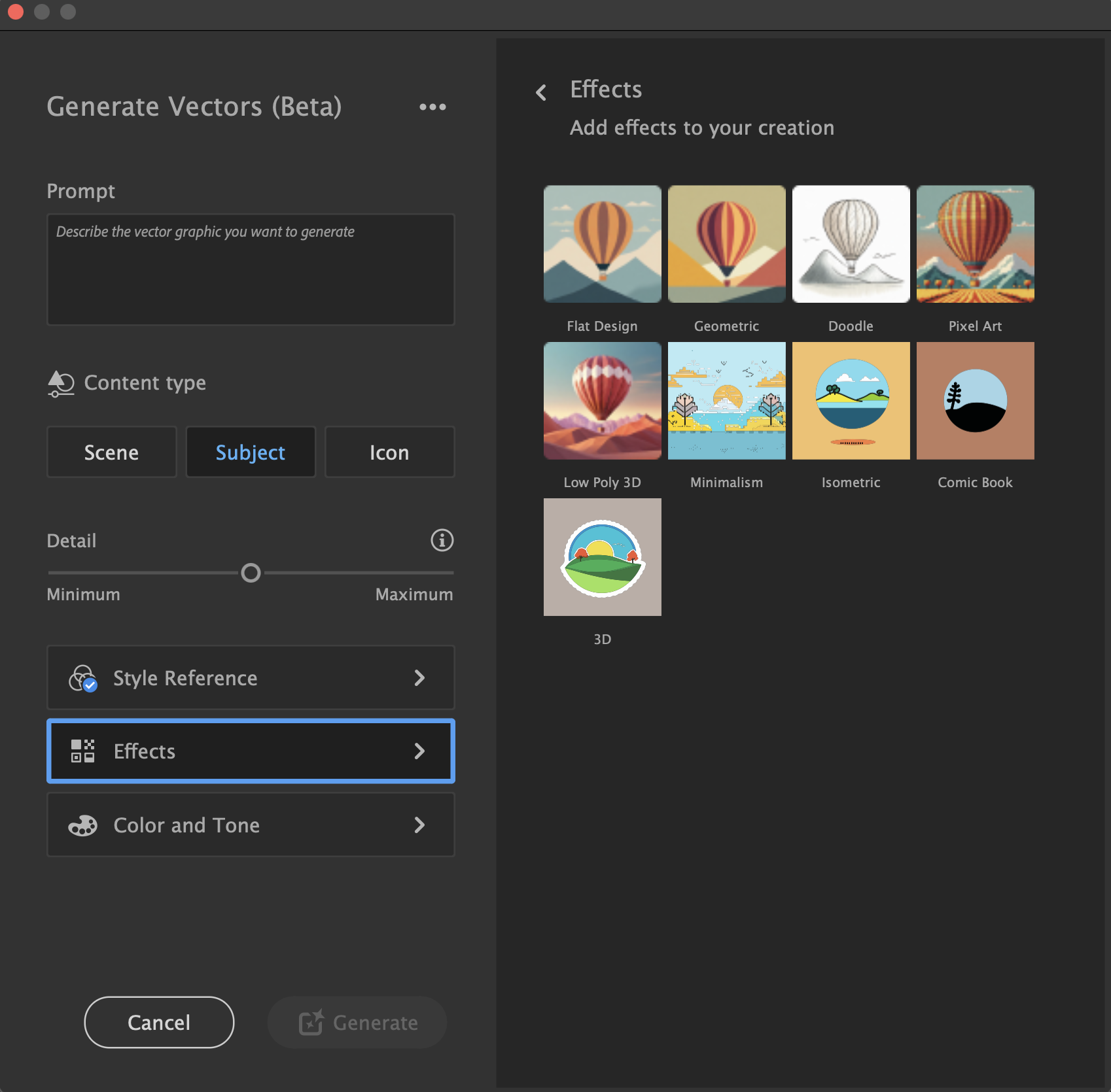 Solved: Text to Vector Graphic (beta): Generate vectors ef... - Adobe ...