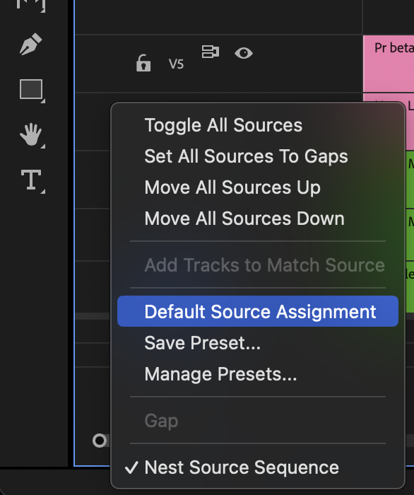 Solved: "Restore Default Patch" command in Premiere? - Adobe Community - 14695558