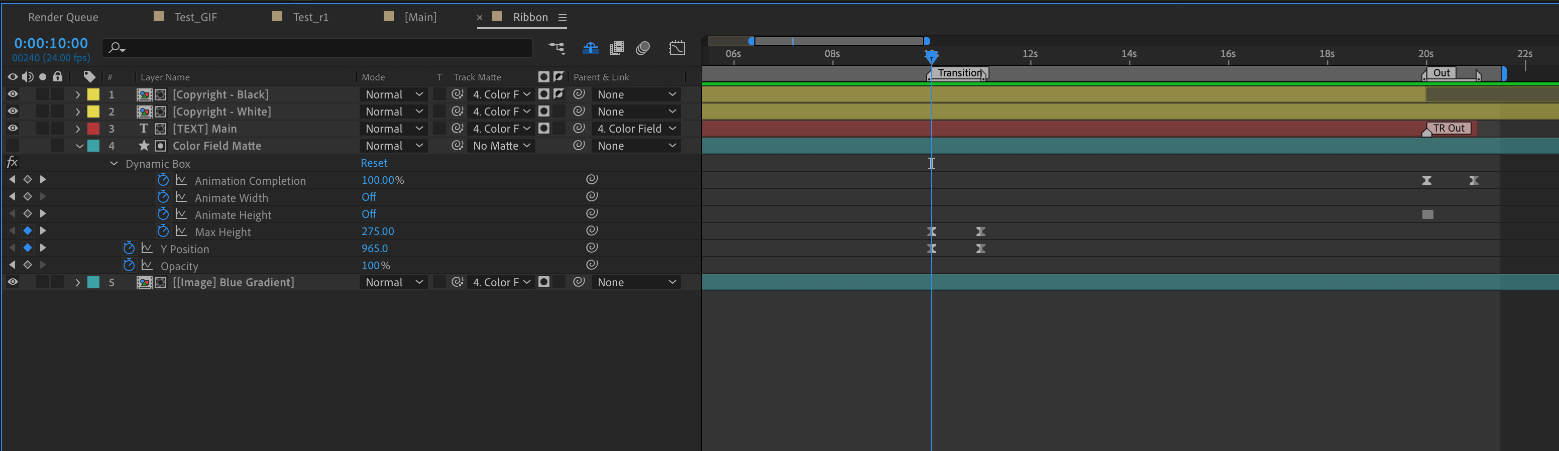 Trigger animation with comp markers - glitch durin... - Adobe Community ...