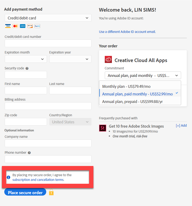 Cancellation Fees, against normal practice. - Adobe Community - 10999985