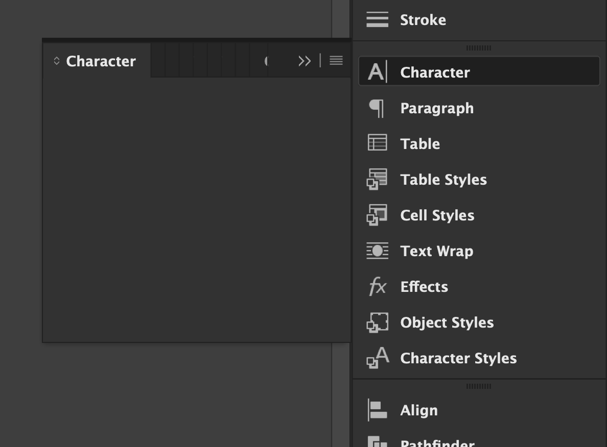 InDesign stops showing right panel options, specia... - Adobe Product ...