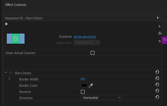 Why do my Barn Doors Effect Control panel look dif... - Adobe Product ...