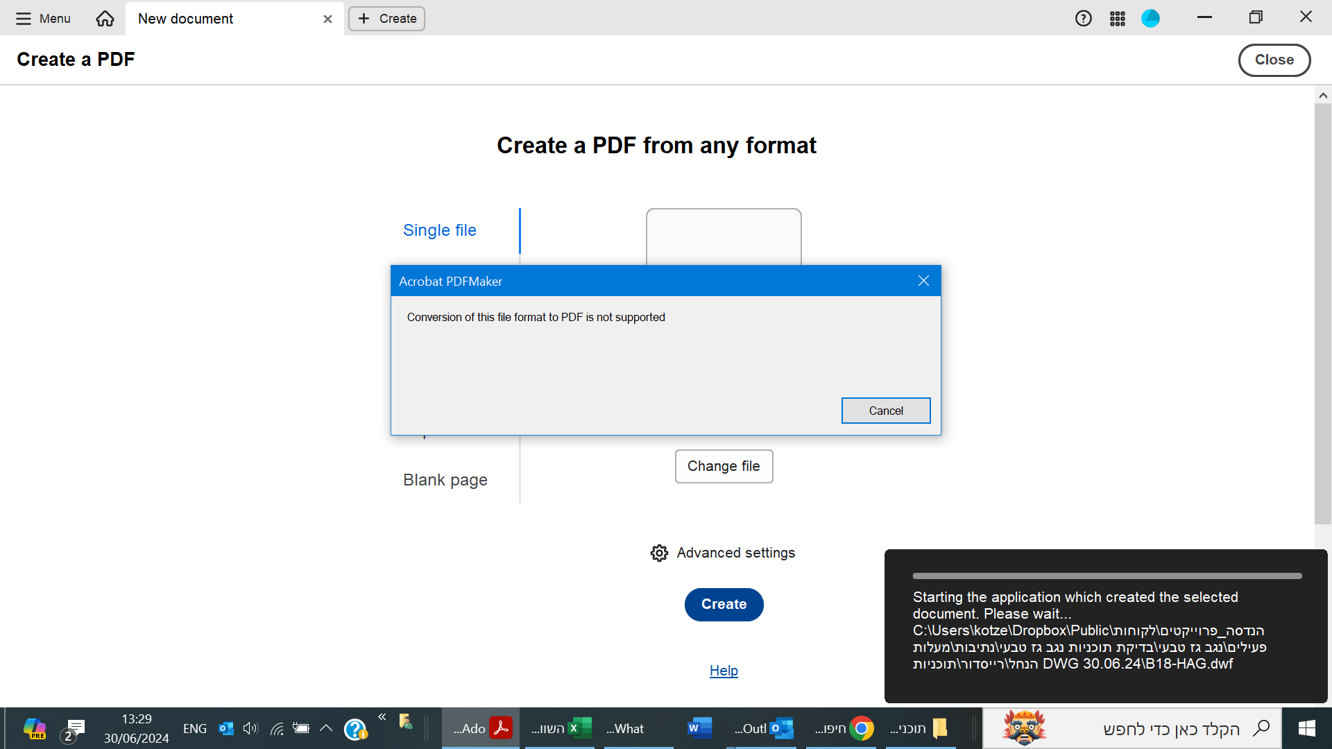 Convert DWF to PDF Problem ? - Adobe Product Community - 13450111