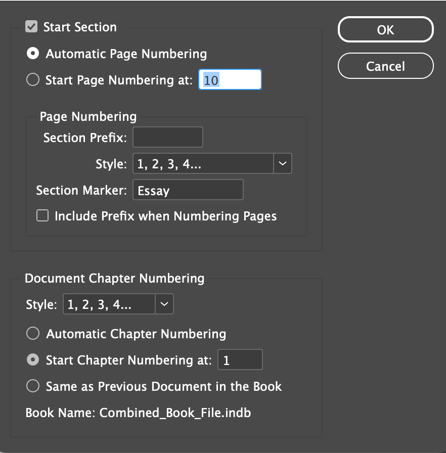 Solved: Section numbering in book does not reset - Adobe Product Community - 14714722