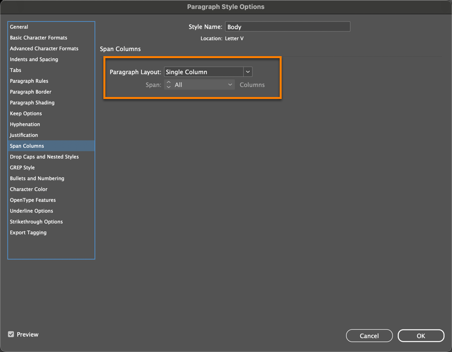 Solved: Span columns not working in ID CC 2019 - Adobe Product ...