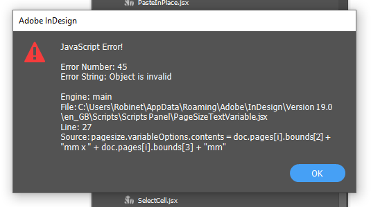 Solved: Script to display InDesign Page Size instead of Do... - Adobe ...