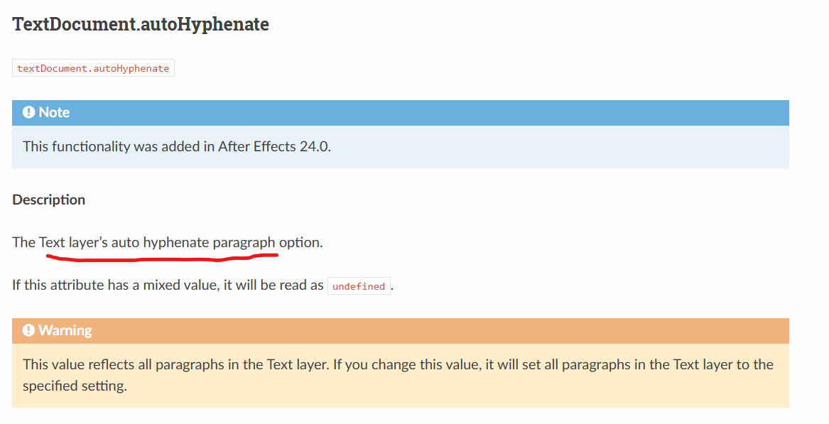 Auto hyphenate text in AE 24.0 - Adobe Product Community - 14734399