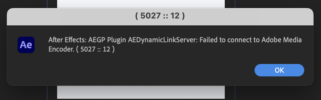 after effects error - Adobe Community - 14740020
