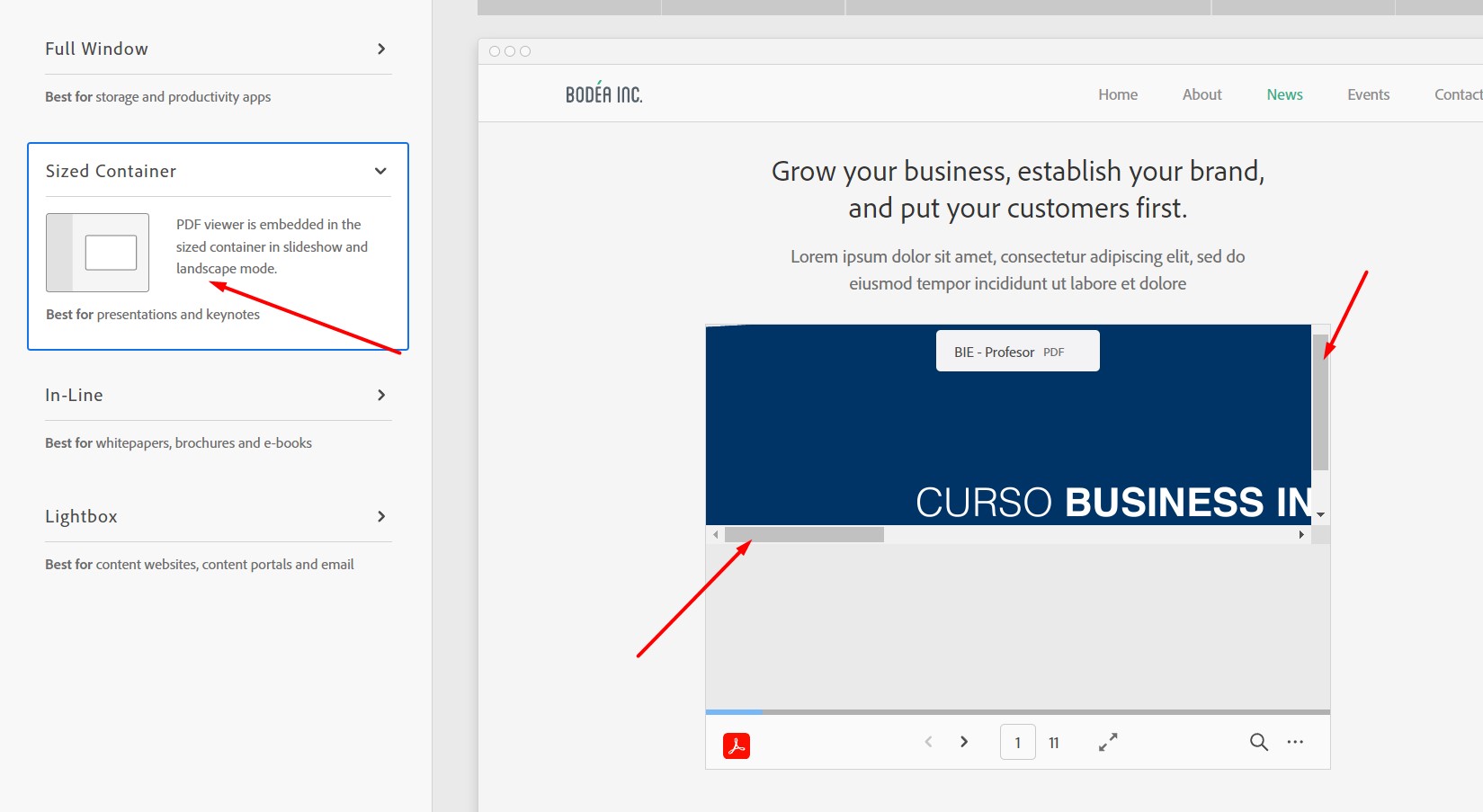 PDF Embed Sized Container ScrollBars - Adobe Product Community - 14773456