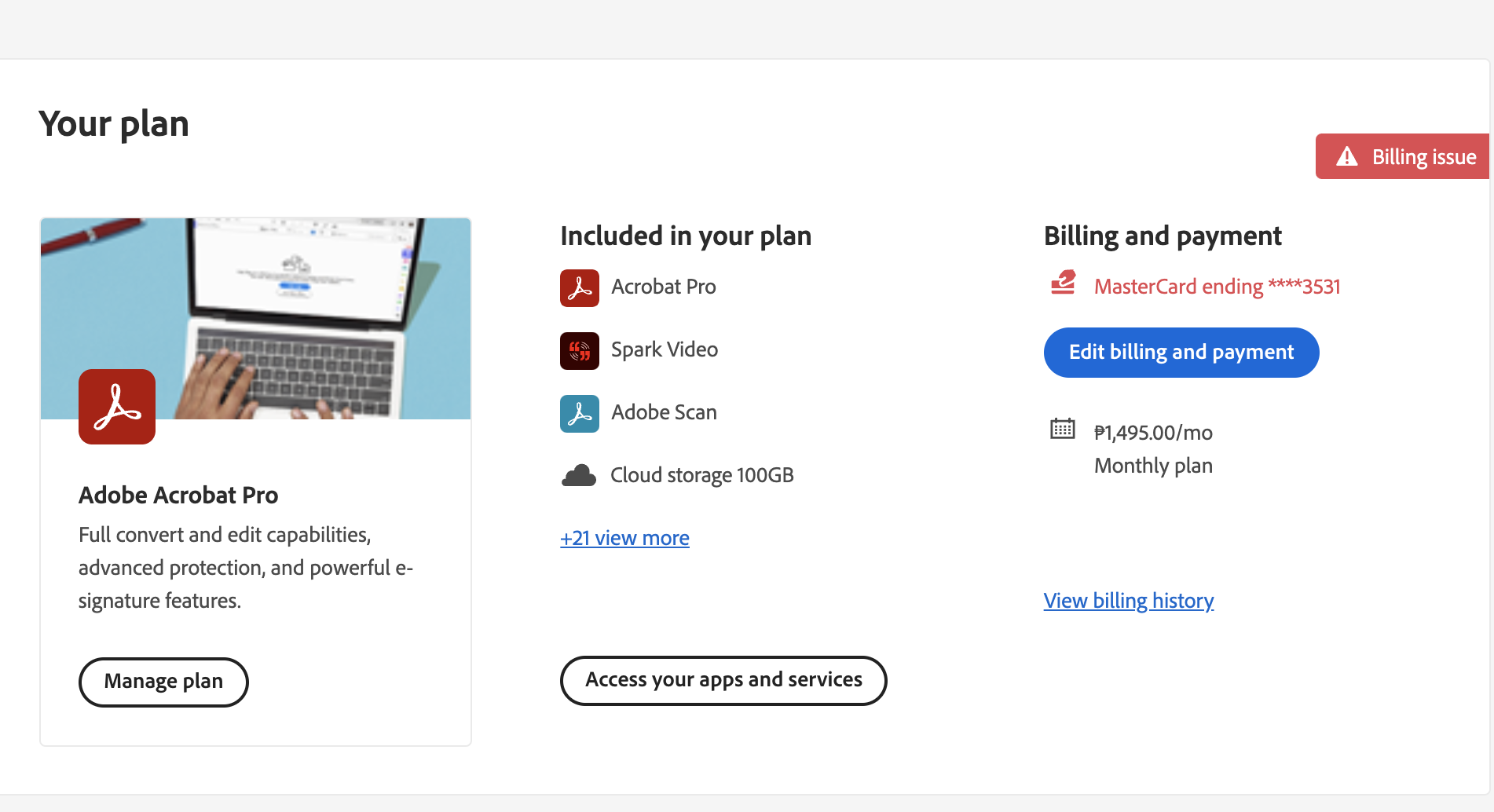Billing and payment issues - Adobe Product Community - 14787002