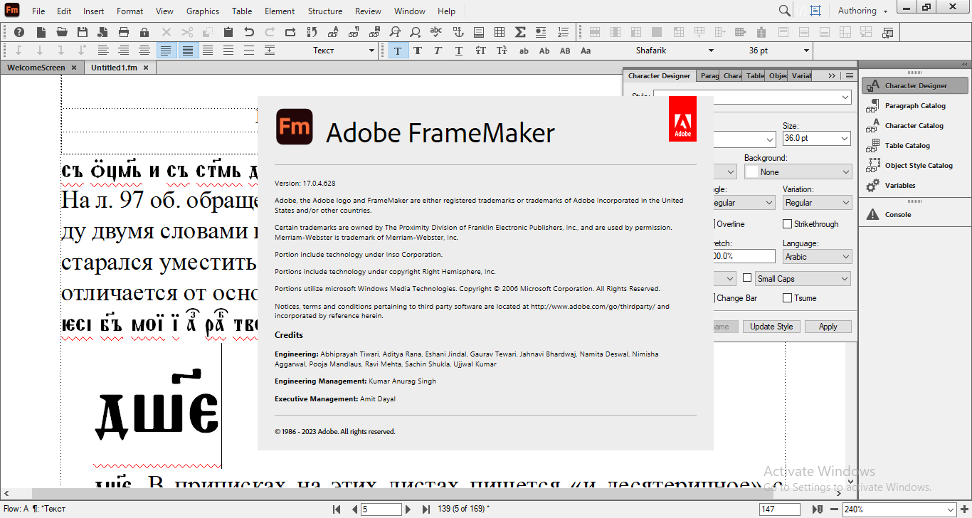 OpenType features in FrameMaker - Adobe Product Community - 14787386