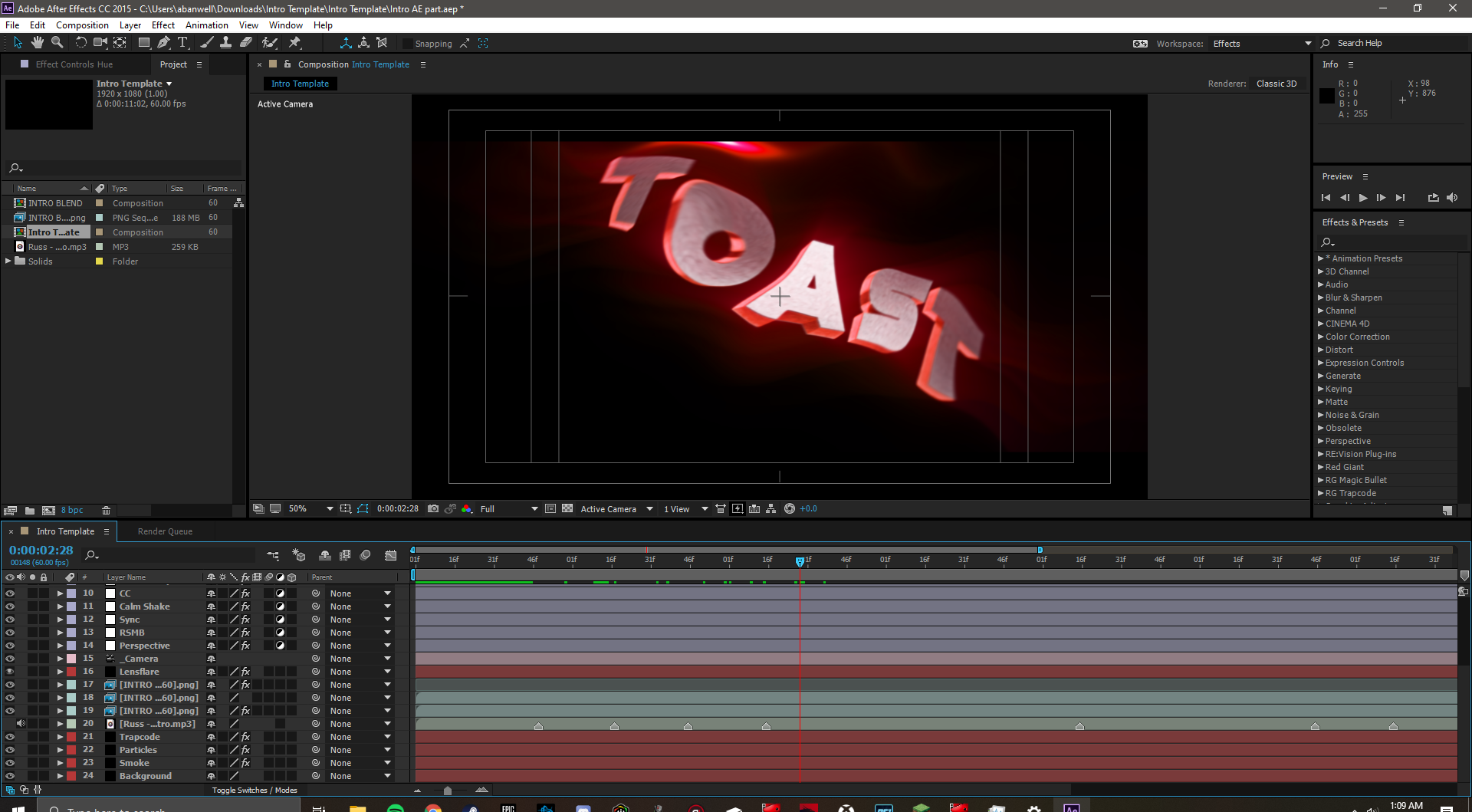 Help with simple effect/look for intro - Adobe Community - 11010265