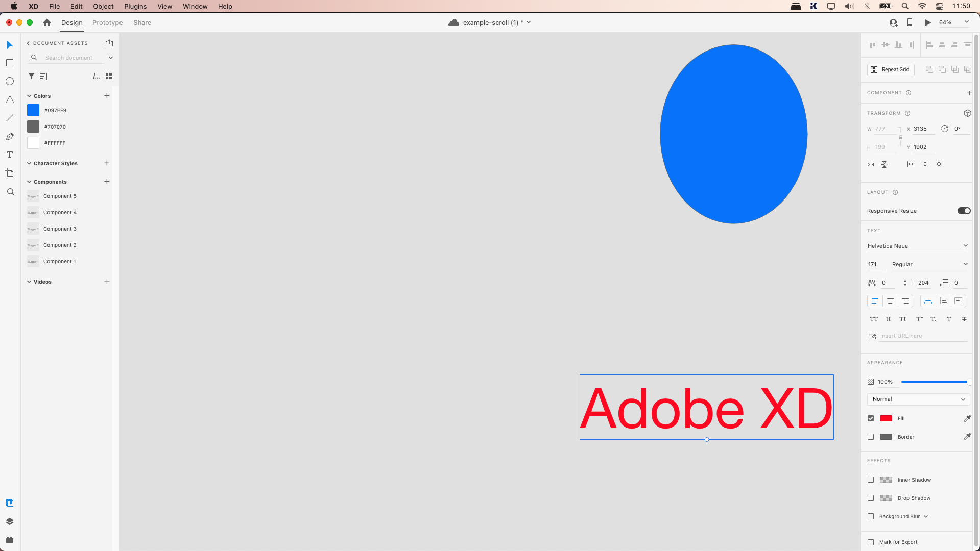 Solved: Issue changing text colour - XD 57 - Adobe Community - 13960590