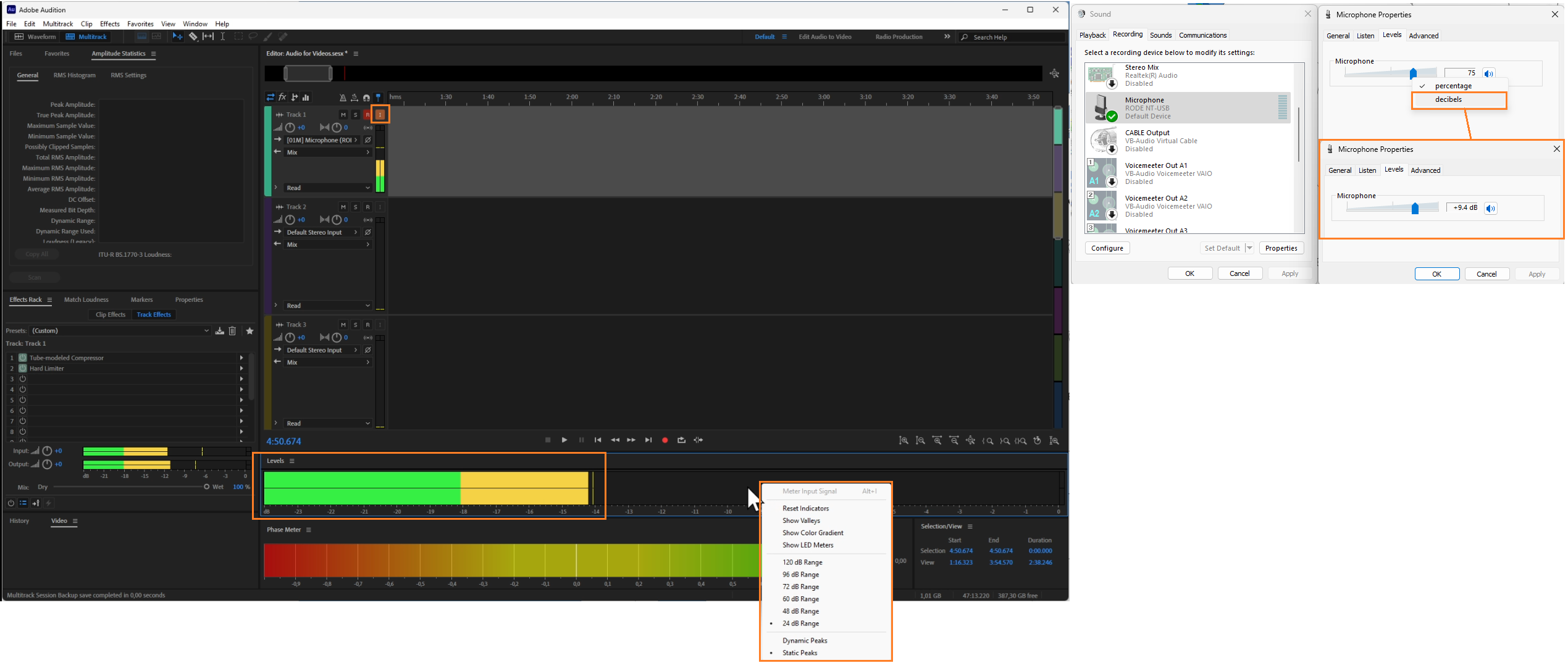 Getting basic mic recording setup correct, can som... - Adobe Product ...