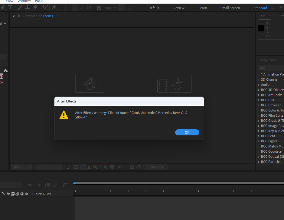 After Effects crashes when importing 3D objects - Adobe Community ...