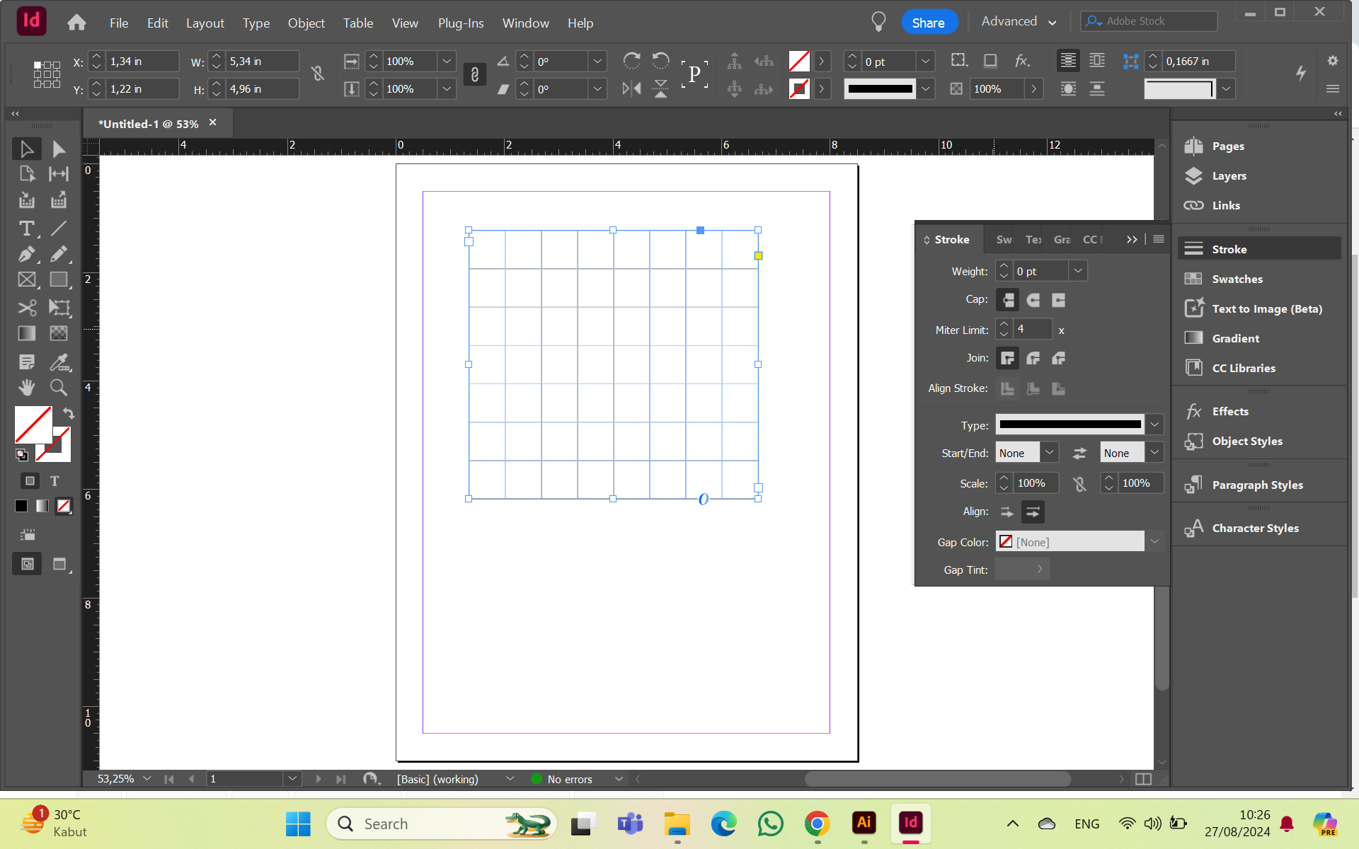 Solved: Table stroke indesign - Adobe Product Community - 14823872