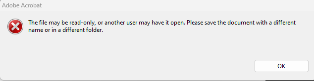 Split PDF by bookmark error message read-only - Adobe Product Community ...