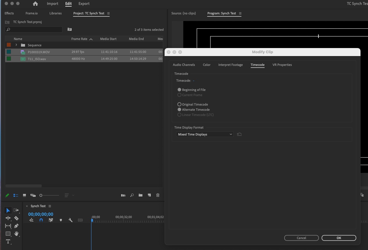 LTC Timecode - Adobe Community - 14825917