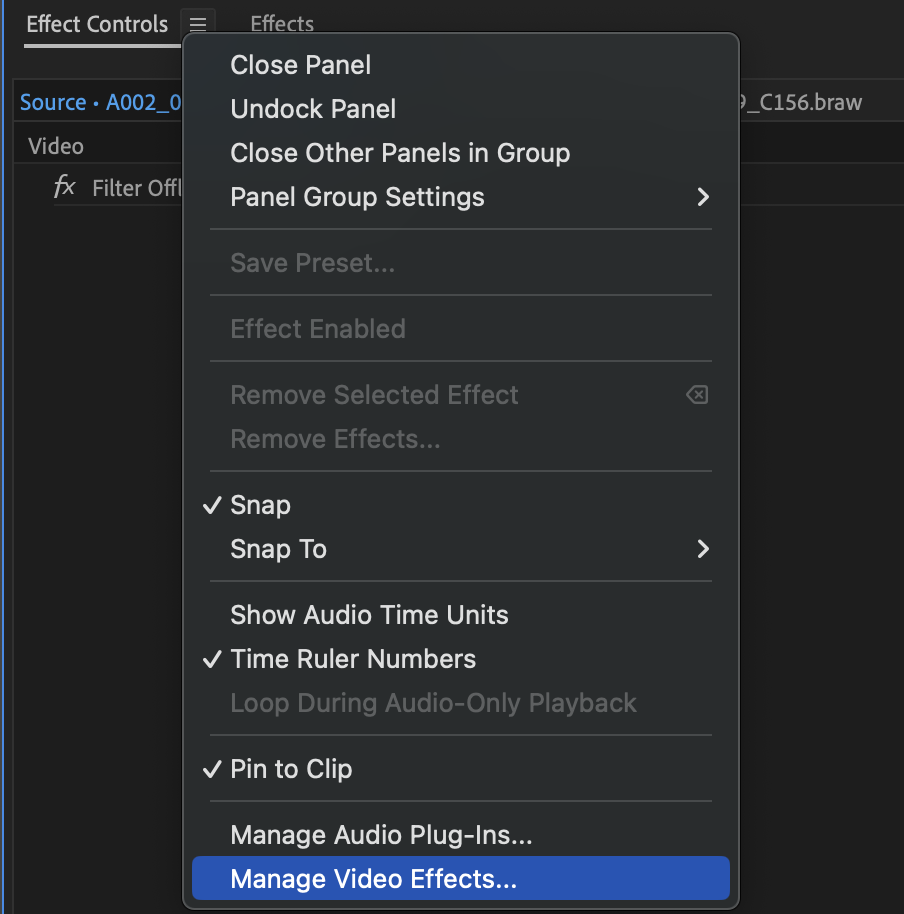Solved: How to reactivate Blackmagic RAW filter?? - Adobe Product Community - 14315075