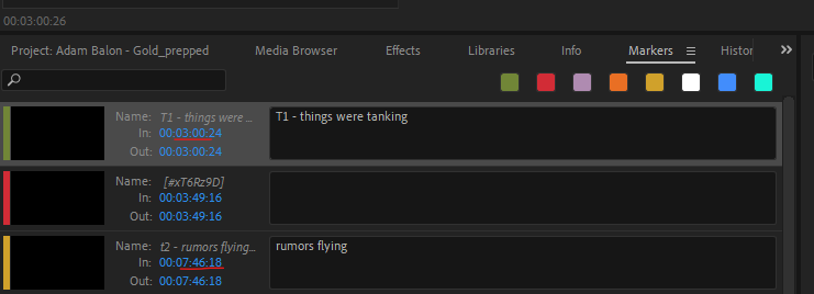 Timeline markers are not getting exported as comme... - Adobe Product ...