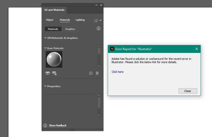 Solved: Crashing when 3D & Materials opens (after installi... - Adobe ...